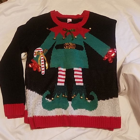 Sweaters | Christmas Ugly Sweater Elf Santa Double | Poshmark